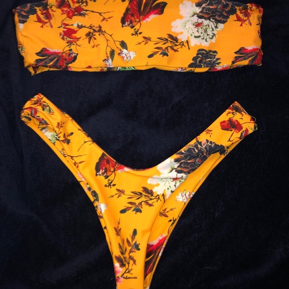 Swim | Yellow Floral Bikini | Poshmark